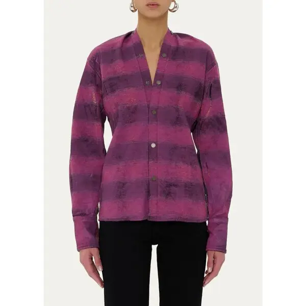 HAIKURE Shona Check-print Cotton Shirt - Pink