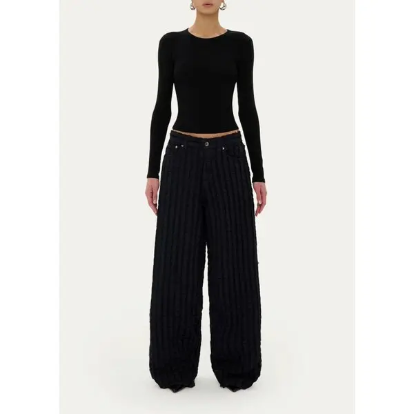 HAIKURE Bethany Striped Wide-leg Pants