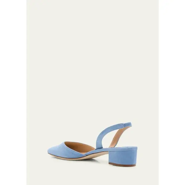 Manolo Blahnik Aspro Suede Slingback Pumps