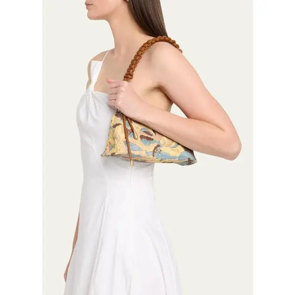 Cult Gaia Osa Braided-strap Raffia Shoulder Bag