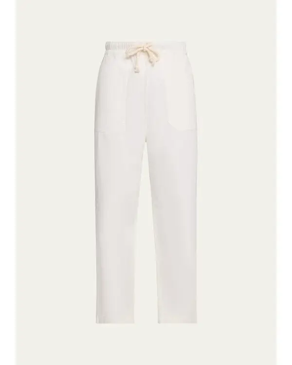 Officine Générale Cotton Wide-leg Drawstring Trousers