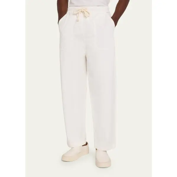 Officine Générale Cotton Wide-leg Drawstring Trousers