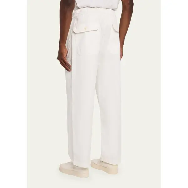Officine Générale Cotton Wide-leg Drawstring Trousers