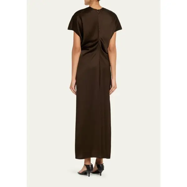 TOTEME Slouch Waist Satin Maxi Dress