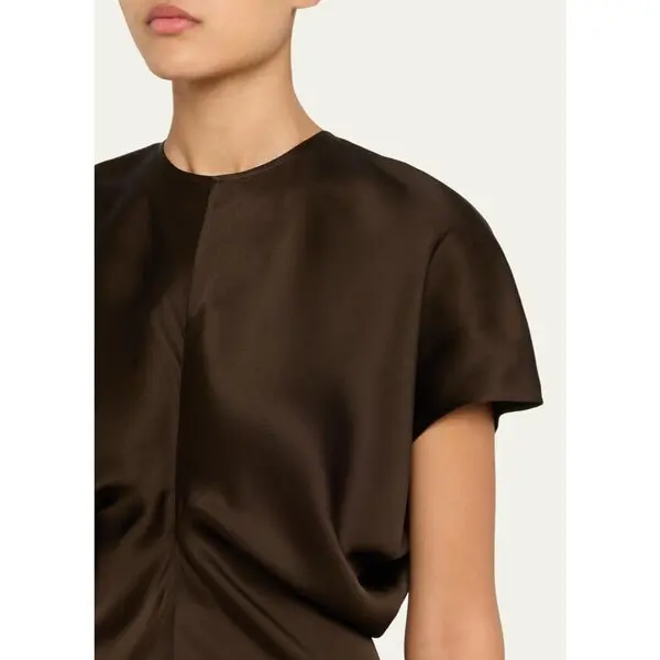 TOTEME Slouch Waist Satin Maxi Dress