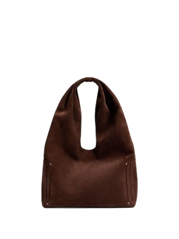 MAISON MARGIELA Box Bag Suede Leather Shoulder Bag - Brown