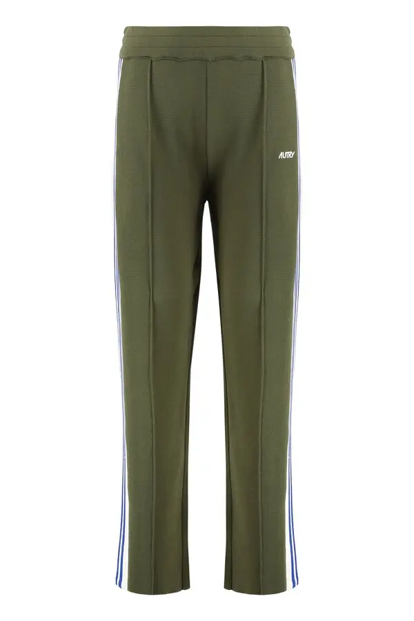 AUTRY Viscose Sweatpants With Bottom Side Slits - Green
