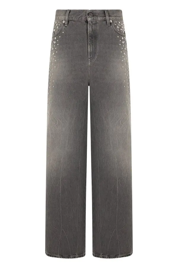 GOLDEN GOOSE Wide-leg Jeans With Studs