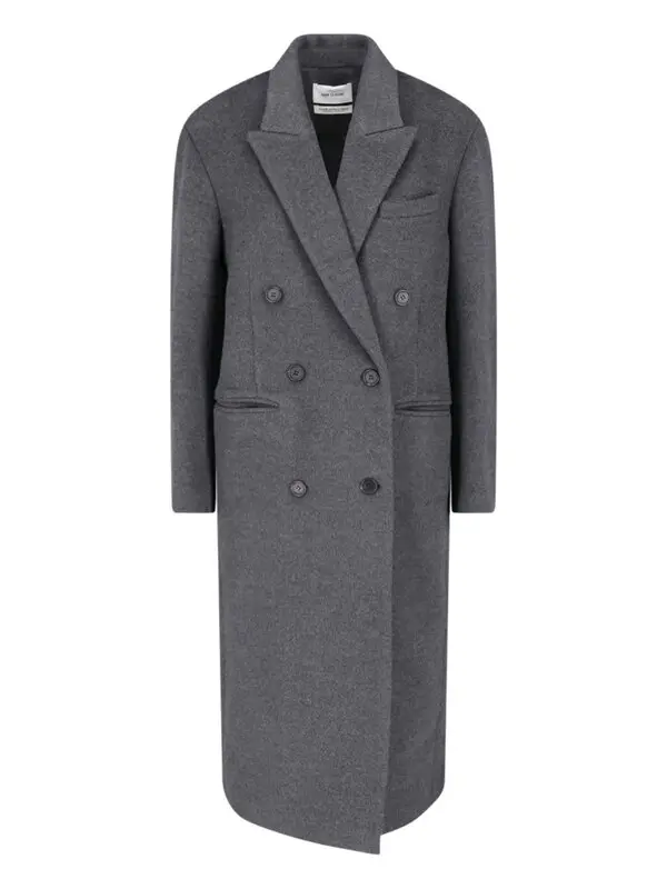 LOW CLASSIC Double-breasted Wool-blend Coat