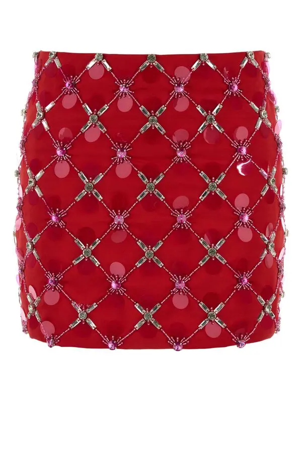 DES_PHEMMES Satin Mini Skirt