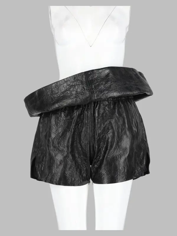 Rick Owens Lamb Leather Shorts