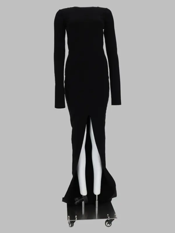 Rick Owens Sculpted Draped Midi Dress - Black