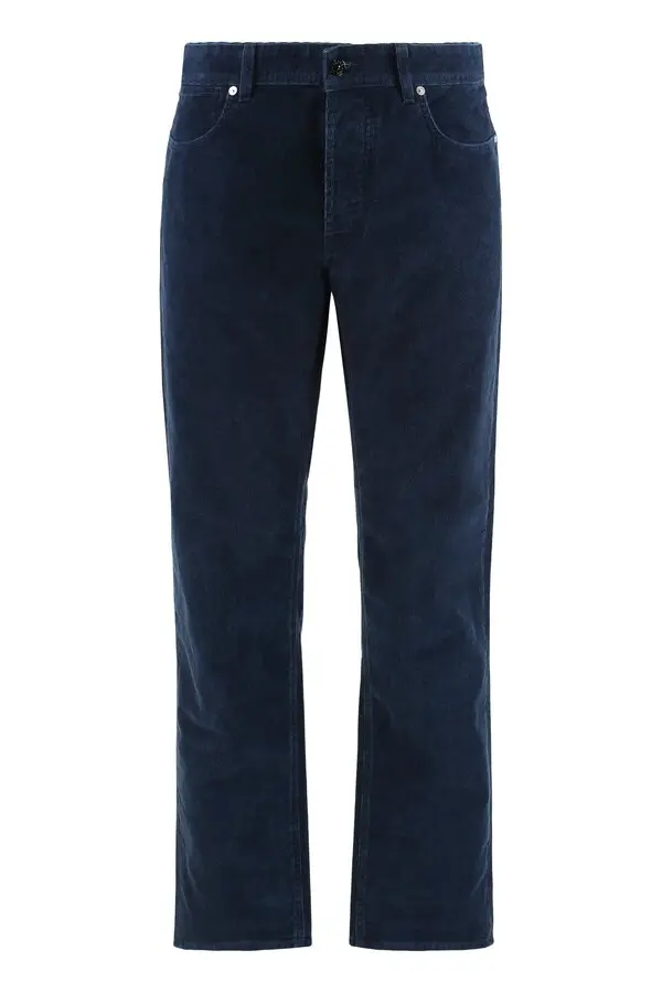 Stone Island Five-pocket Regular Straight Jeans In Ribbed Velvet