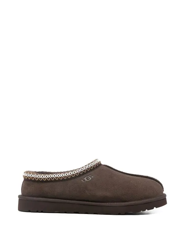 UGG Suede Shearling Mini Sandals With Recycled Polyester Trim - Marrone