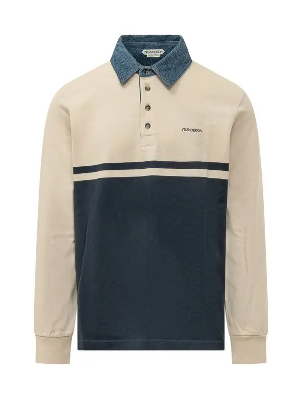 JW Anderson J. W. Anderson Classic Polo With Contrast Detailing - Red/blue