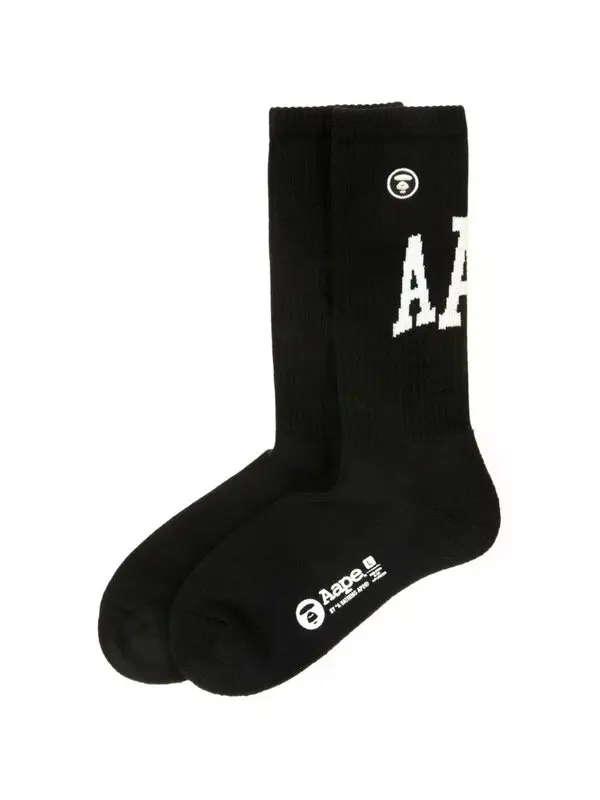 AAPE BY *A BATHING APE Moonface Logo Socks