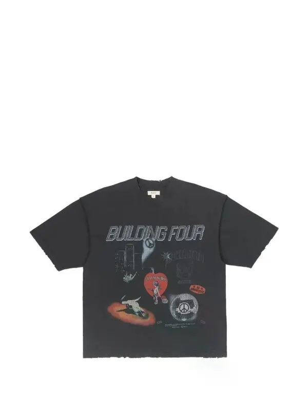BLDG4 Precast Distressed Graphic-print T-shirt