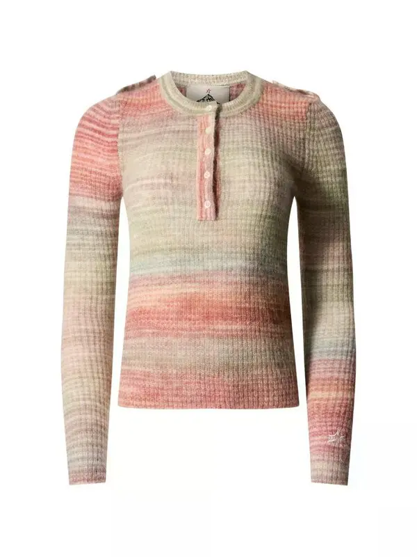 Perfect Moment Wool Rainbow Knit Top - Neutrals