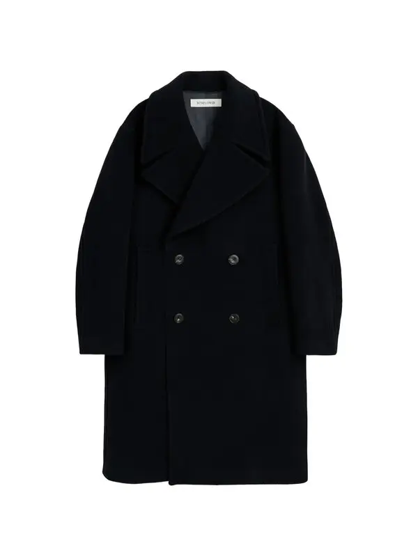 SUNFLOWER Double-breasted Heavy Wool Jacket With Wide Lapels And Horn-button Detail