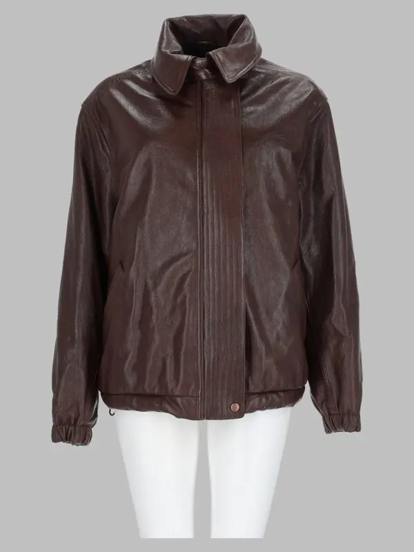 Magda Butrym Sheep Leather Lined Leather Jacket