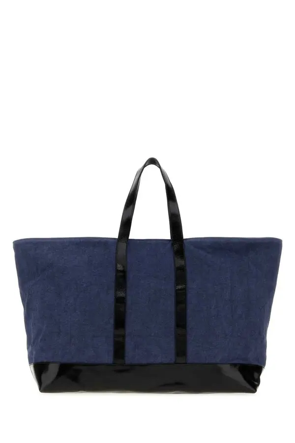 Gimaguas Big Shopping Handbag With Canvas And Leather, 50 Cm X 35 Cm X 21 Cm