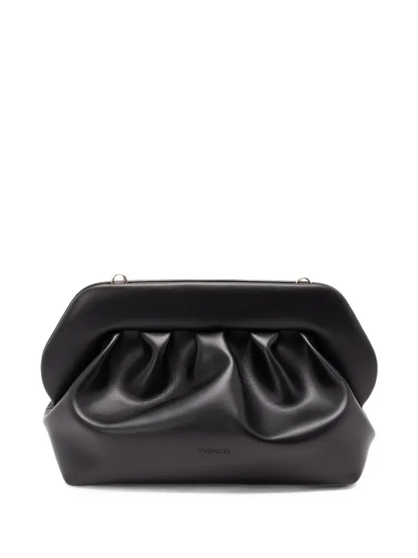 THEMOIRE The Mini Leather Crossbody Bag With Detachable Strap And Magnetic Top Closure - Nero