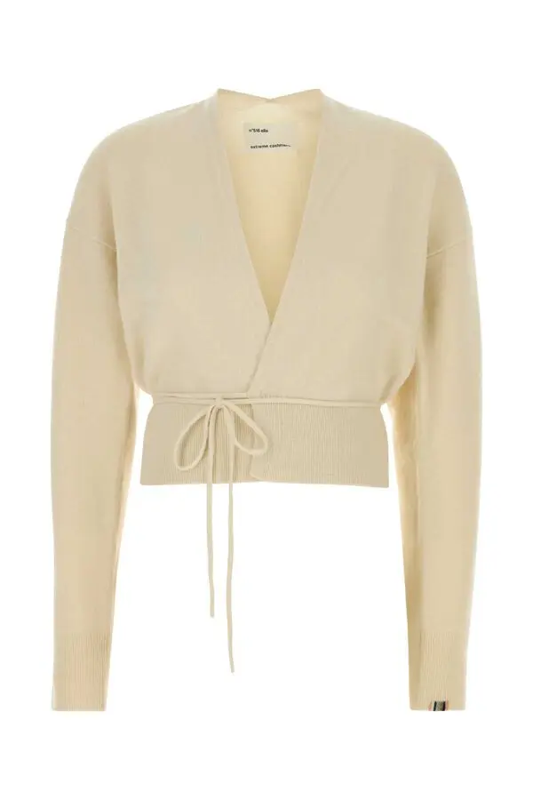 Extreme Cashmere Cream Cashmere Stretch Cardigan