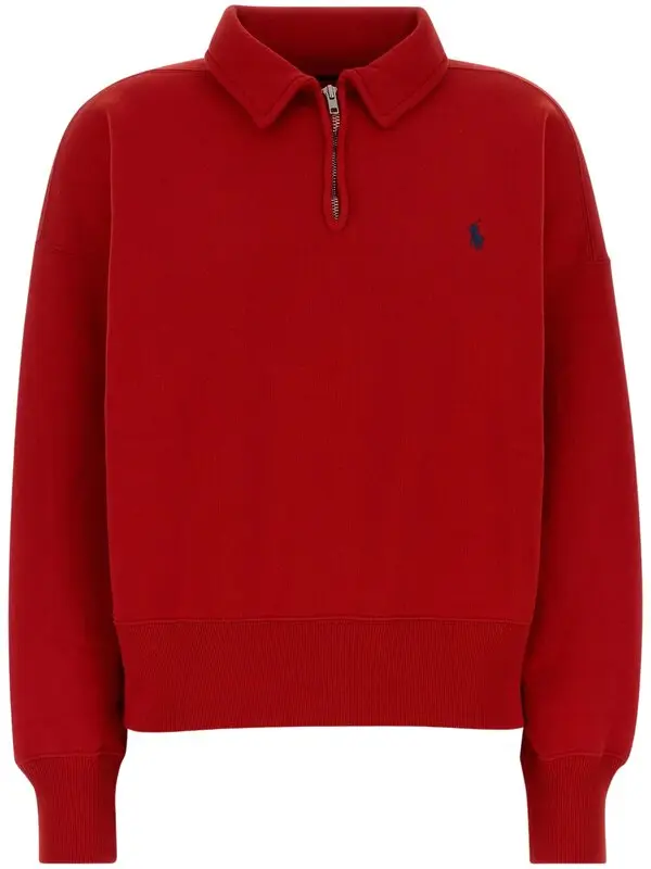 Ralph Lauren Half-zip Cotton-blend Sweatshirt