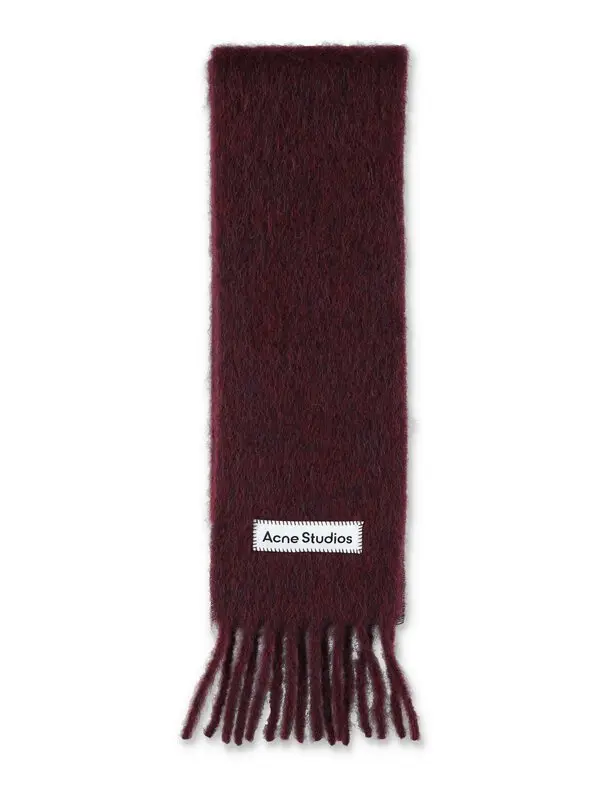 Acne Studios Fringed Mohair-blend Scarf - Viola