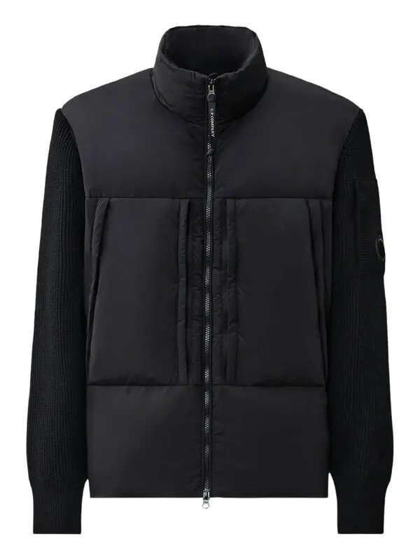 C.P. COMPANY Mini Matte-finish Nfc Lens Two-way Full Zip Regular-fit Wool Jacket With Zip Pockets