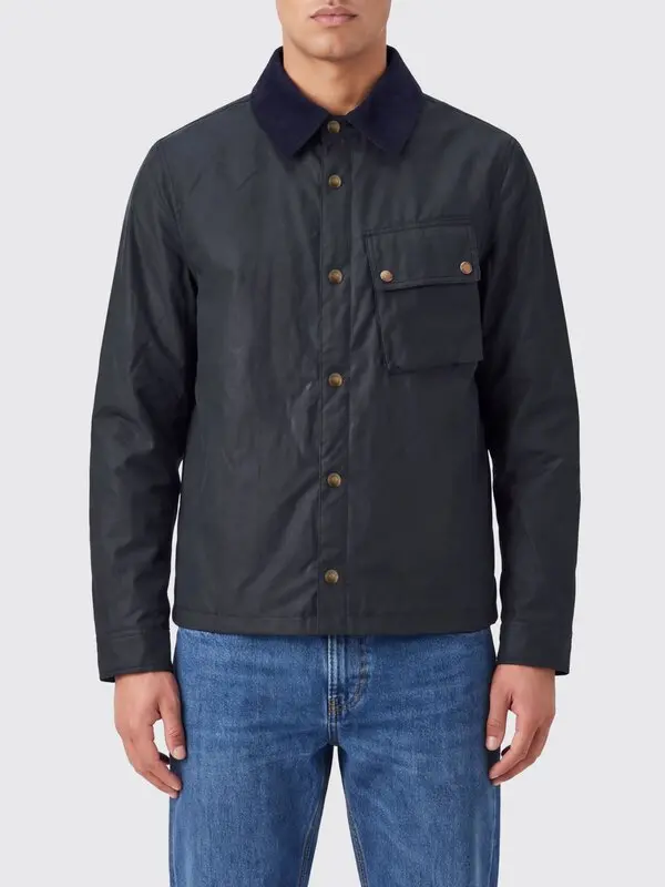 Belstaff Waxed Cotton Shirt Jacket With Velvet Collar