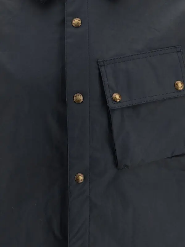 Belstaff Waxed Cotton Shirt Jacket With Velvet Collar