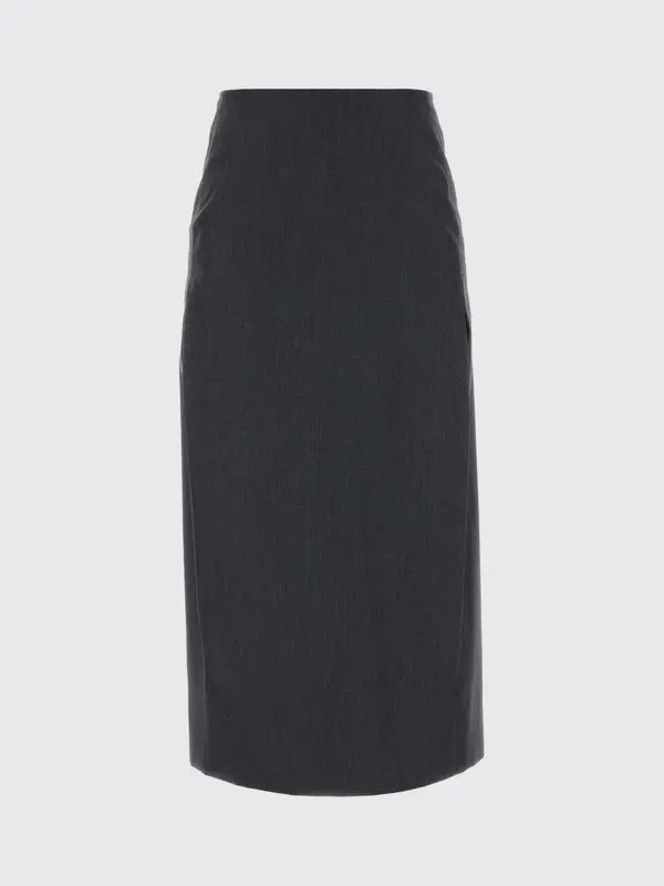 JIL SANDER High-waisted Wool Midi Pencil Skirt With Slit