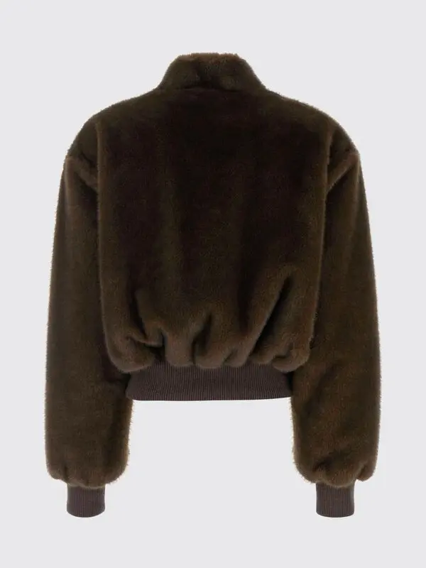 Stella McCartney Faux Fur Jacket With High Neck And Zip Closure