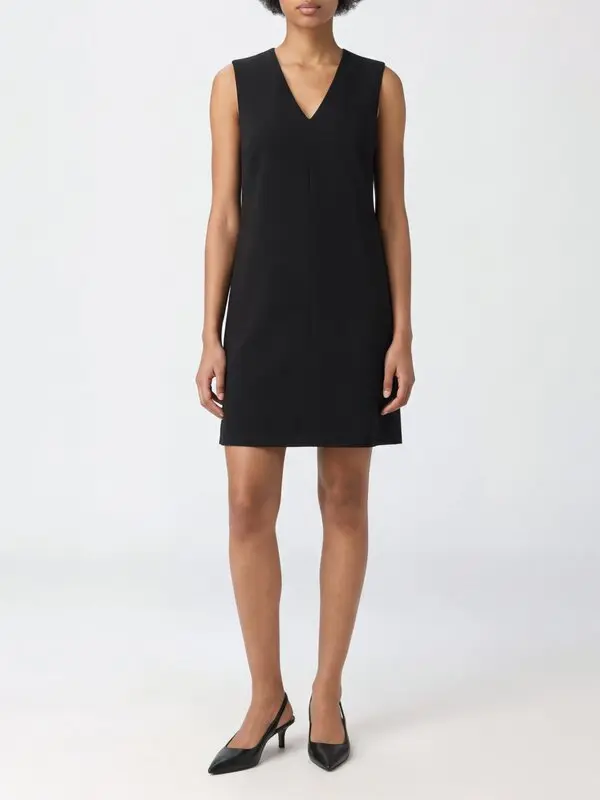 Calvin Klein A-line Crêpe Mini Dress With V-neck And Off-the-shoulder Design