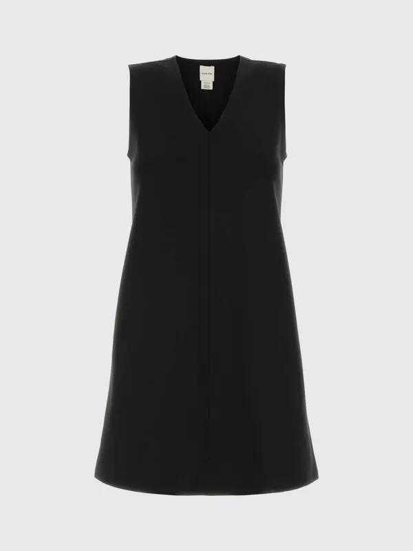 Calvin Klein A-line Crêpe Mini Dress With V-neck And Off-the-shoulder Design