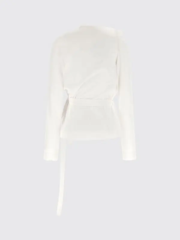 ARMARIUM V-neck Cotton Wrap Shirt With Tie Fastening