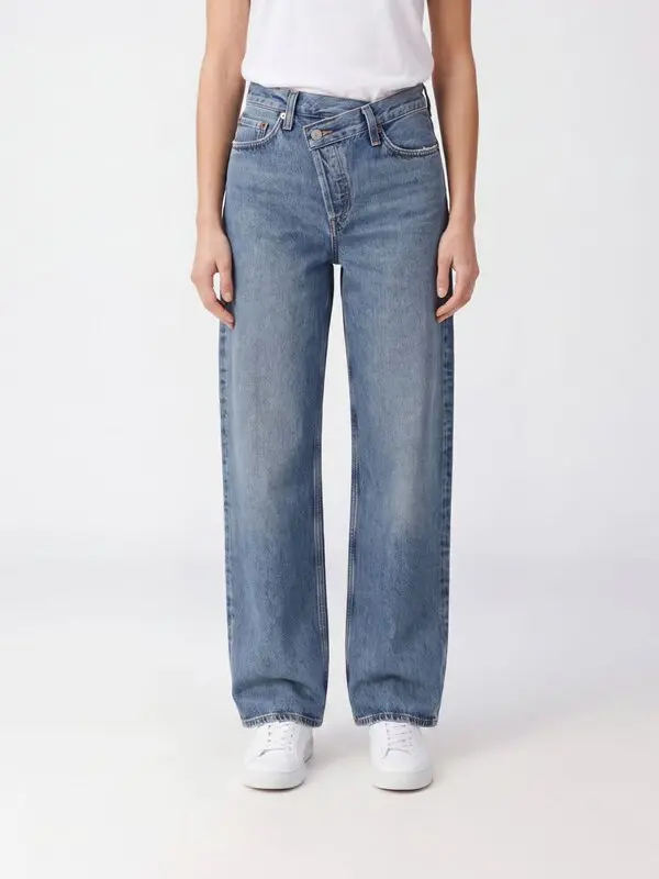 AGOLDE Arc Criss Cross Baggy Jeans With Mid-rise Asymmetric Closure