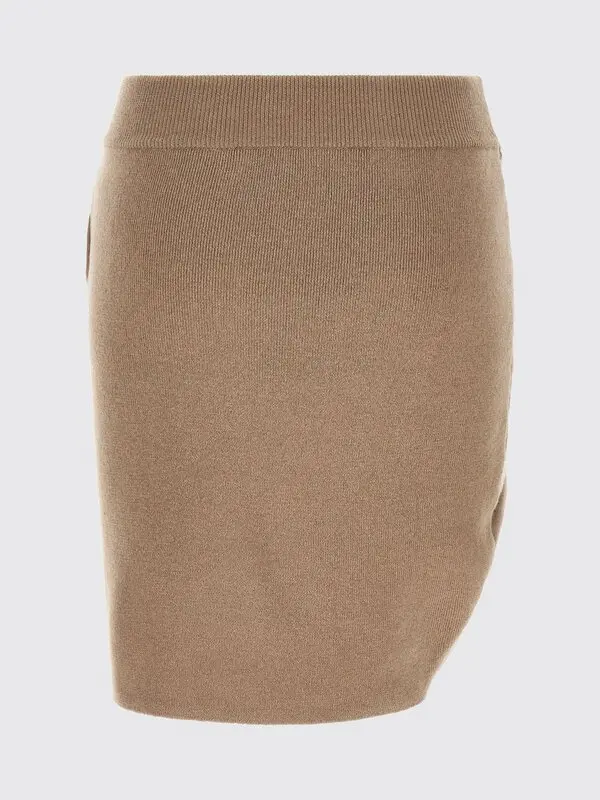 Giuseppe Di Morabito Knit Pencil Mini Skirt In Virgin Wool With Rhinestones