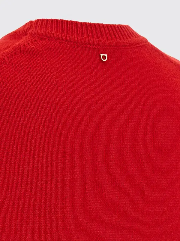 FERRAGAMO Short-sleeved Crewneck Jumper In Pure Cashmere