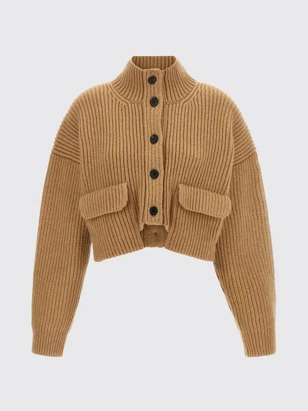 Khaite Cropped Turtleneck Cardigan In 100% Cashmere With Asymmetrical Hem