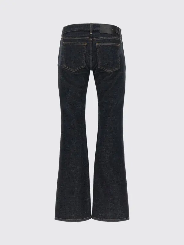 Khaite Mid-rise Cropped Flare Jeans In Stretch Denim