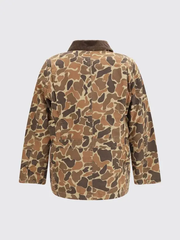 SEBAGO Camouflage Waxed Cotton Light Jacket With Velvet Collar