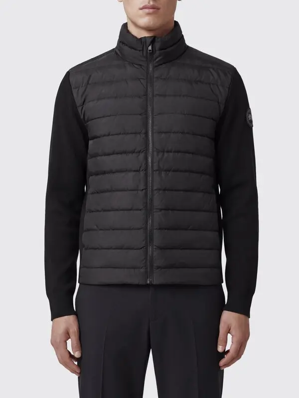 Canada Goose Short Recycled Nylon Down Jacket With High Neck And Applied Logo
