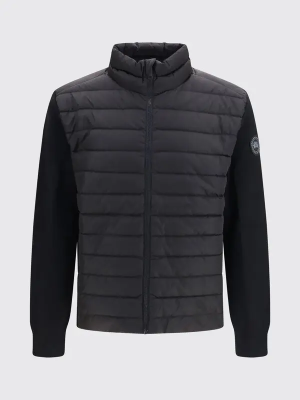 Canada Goose Short Recycled Nylon Down Jacket With High Neck And Applied Logo