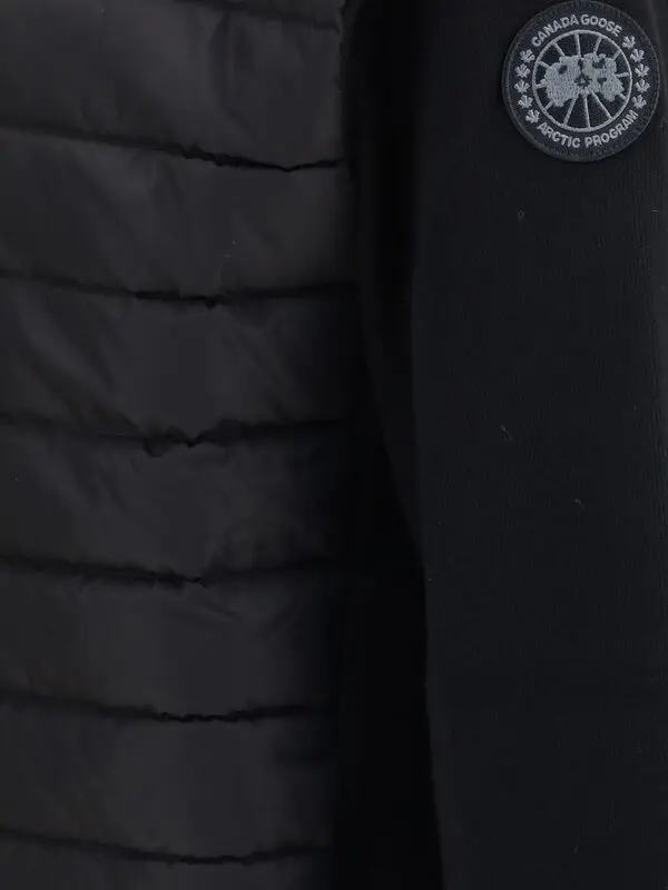 Canada Goose Short Recycled Nylon Down Jacket With High Neck And Applied Logo