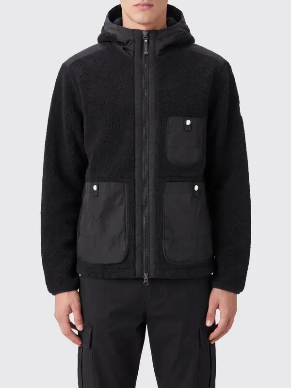 PARAJUMPERS Hooded Fleece And Polyester Jacket With Embroidered Logo