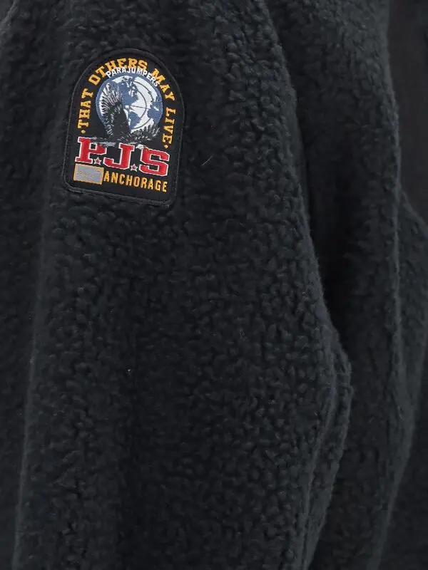 PARAJUMPERS Hooded Fleece And Polyester Jacket With Embroidered Logo