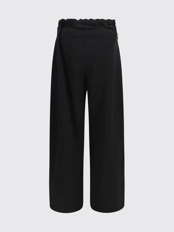 MAGLIANO High-waisted Wide Leg Cotton Trousers With Adjustable Belt