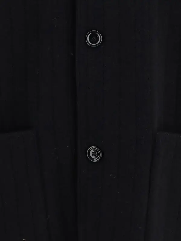 LARDINI High-neck Wool Cardigan With Button Closure And Pockets